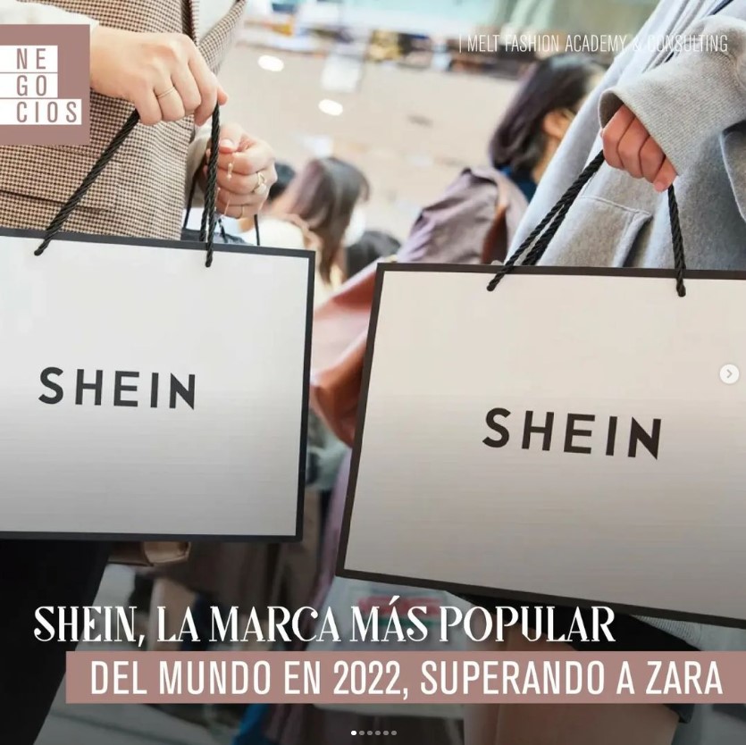 Shein, la marca más popular del mundo en 2022, superando a Zara - Melt